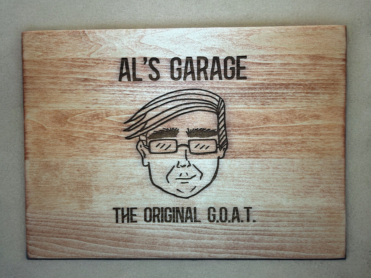Personalized Custom Laser Engraved Wood Sign | Custom Garage Signs ...
