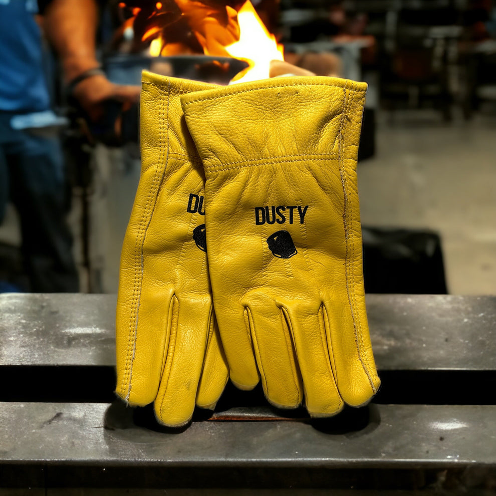 Custom Laser Engraved Work Gloves - Welding Themed With Welding Helmet ...
