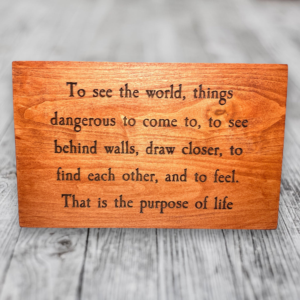 Custom Engraved Wood Sign - "To See the World" – Weaver Custom Engravings