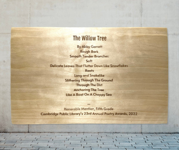 Custom Engraved Wooden Sign: The Willow Tree Poem – Weaver Custom ...